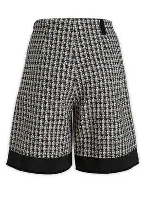 Moncler Tweed Shorts With Monogram Detail