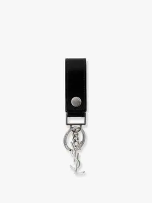 Saint Laurent Cassandre Leather Key Ring - Multicolor