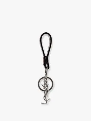 Saint Laurent Cassandre Leather Key Ring