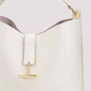 TOM FORD Calf Leather Shoulder Bag - White