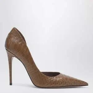 Paris Texas Vera 105 Pumps With Python-effect Embossing - Brown