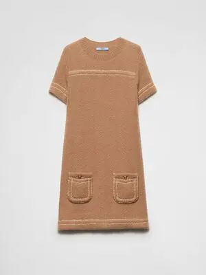 PRADA PRADA Cashmere Dress With Embroidered Detail