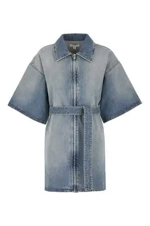 Alaïa Belted Denim Dress