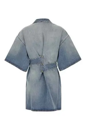 Alaïa Belted Denim Dress
