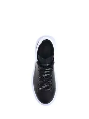 Alexander McQueen Leather Sneakers With Platform Sole - Black