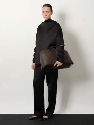 TOTEME Suede Handbag With Engraved Logo - Multicolor