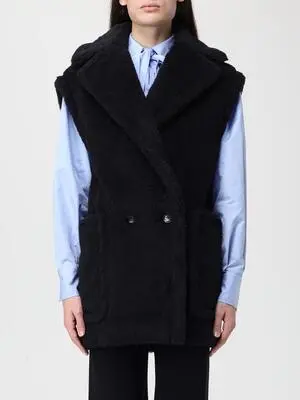 Max Mara Sleeveless Fur Vest - Black