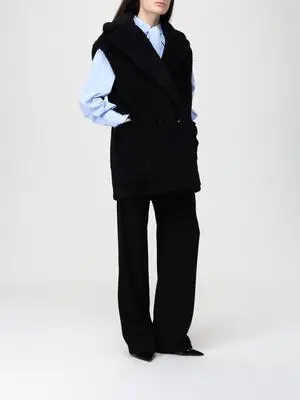 Max Mara Sleeveless Fur Vest - Black