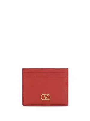 Valentino Garavani Vlogo Signature Card Holder - Red