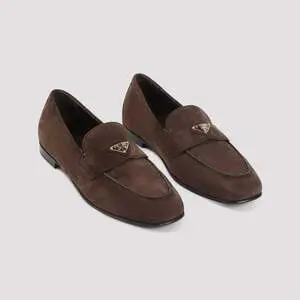 Prada Calf Leather Loafers - Brown