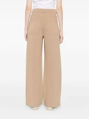 Max Mara Cotton Wide-leg Trousers - Multicolor