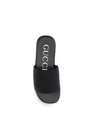 Gucci Jacquard Fabric Slide Sandals