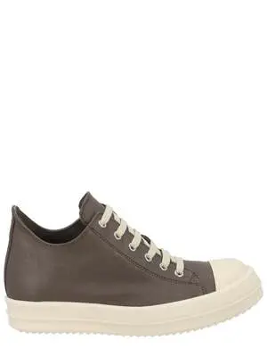 Rick Owens RICK OWENS Low Top Leather Sneakers Gray