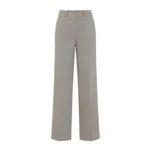 Peserico Gabardine Cotton Pants - Brown