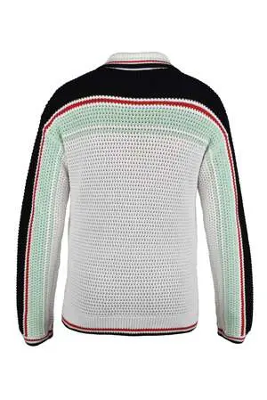 Casablanca Stripe Cotton Knit Cardigan