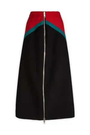 Gucci Color-blocked Zipper Skirt - Multicolor
