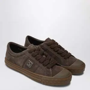 Fendi Suede Low-top Trainers With Ff Detail - Brown