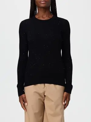 Max Mara Ribbed Sweater With Embellishments - Black