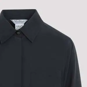 Max Mara Washed Silk Shirt - Black
