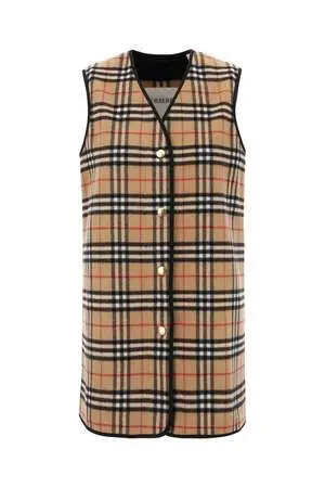 Burberry Checked Sleeveless Jacket