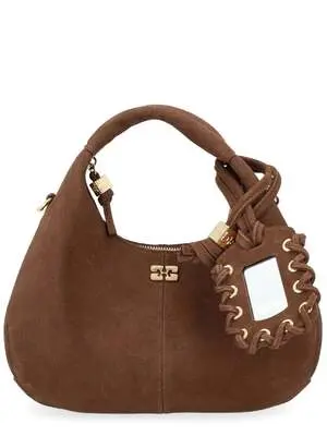 GANNI Mini Hobo Bag - Brown