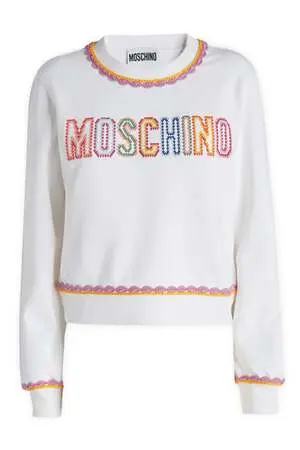 Moschino Sweatshirt With Embroidered Logo - Multicolor