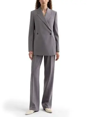 JIL SANDER Double-breasted Wool Jacket - Gray