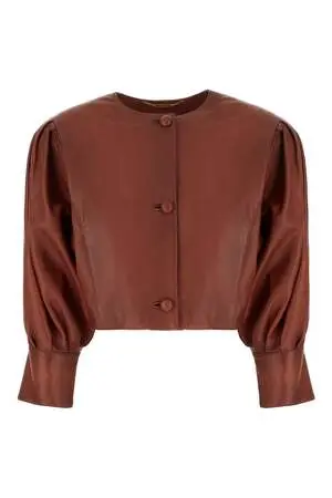 Chloé Leather Cropped Jacket