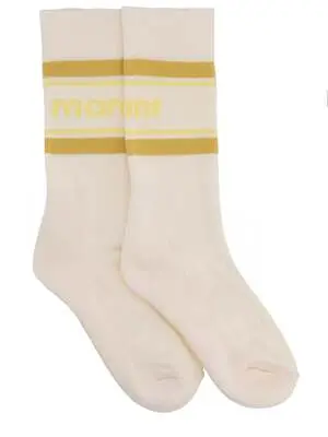 Isabel Marant Étoile ISABEL MARANT Dona Logo Crew Socks Yellow