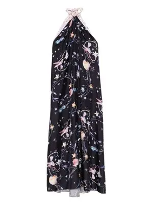 FORTE_FORTE Sleeveless Silk Floral Print Maxi Dress - Multicolor