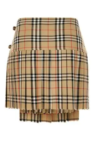 Burberry Tartan Pleated Skirt - Multicolor