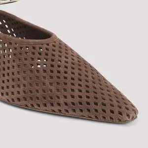 JIL SANDER Goat Leather Sling Back - Brown