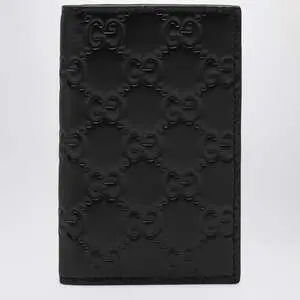 Gucci Gg Emblem Vertical Card Holder - Black