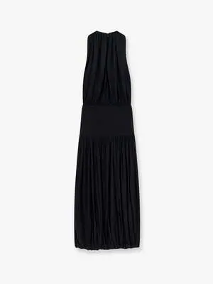 TOTEME Soft Gathered Viscose Dress - Black