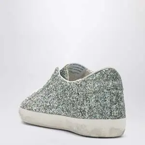 GOLDEN GOOSE Glittered Low Top Sneakers - Silver