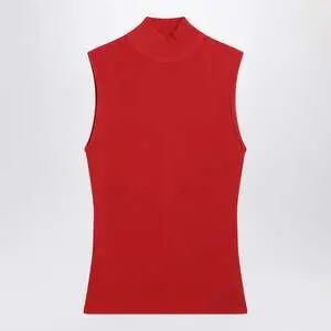 Loewe Sleeveless Ribbed High Neck Top
