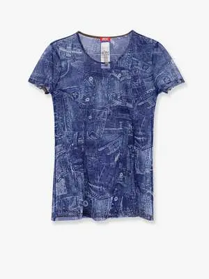 DIESEL® Kasia T-shirt With Denim Print - Multicolor