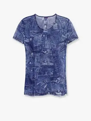 DIESEL® Kasia T-shirt With Denim Print - Multicolor