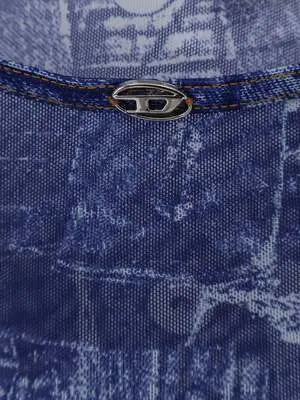 DIESEL® Kasia T-shirt With Denim Print - Multicolor
