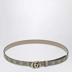 Gucci Gucci GG Marmont Reversible Belt Cream