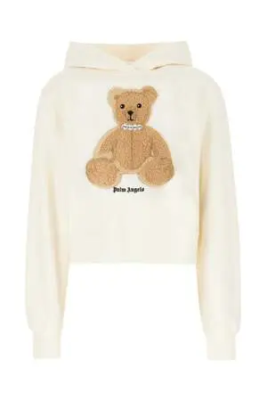 Palm Angels Teddy Bear Embroidered Cropped Hoodie - Multicolor