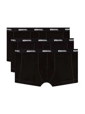 DIESEL® 3-pack Boxer Shorts With Logo Waistband - Black