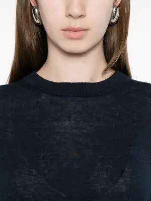 Max Mara Linen Crewneck Sweater - Multicolor