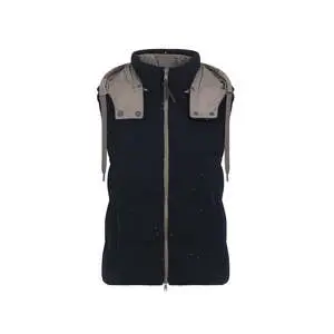 Brunello Cucinelli Abisso Cotton Gilet With Sequins - Blue