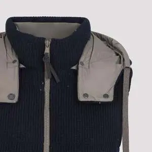 Brunello Cucinelli Abisso Cotton Gilet With Sequins - Blue