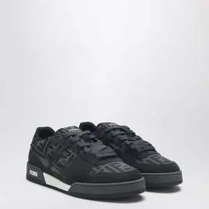 Fendi Ff Jacquard Match Sneakers - Gray