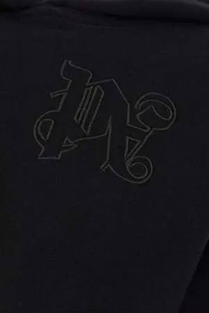 Palm Angels Cropped Hoodie With Logo Detail