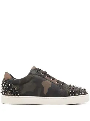 CHRISTIAN LOUBOUTIN Seavaste Camouflage Studded Sneakers - Multicolor