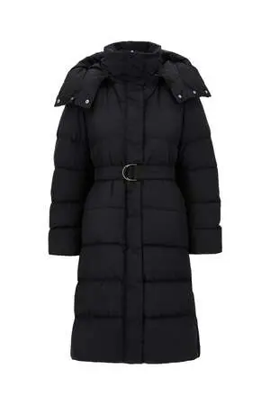 Sportmax Padded Belted Hooded Jacket - Multicolor