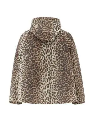 GANNI Leopard Print Hooded Jacket - Multicolor